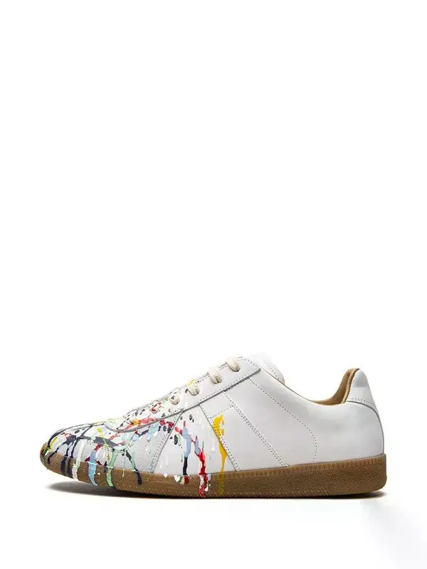 MAISON MARGIELA Replica Paint-splatter Sneakers - White
