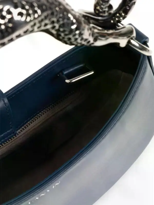 LANVIN Cat-handle Leather Tote Bag - Blue