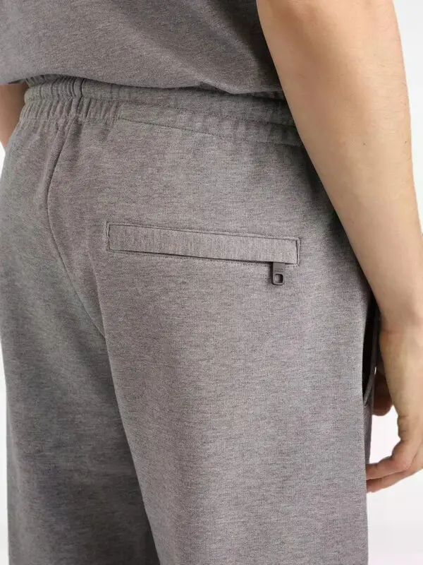 Dolce & Gabbana Cotton-blend Shorts With Embroidered Logo - Grey