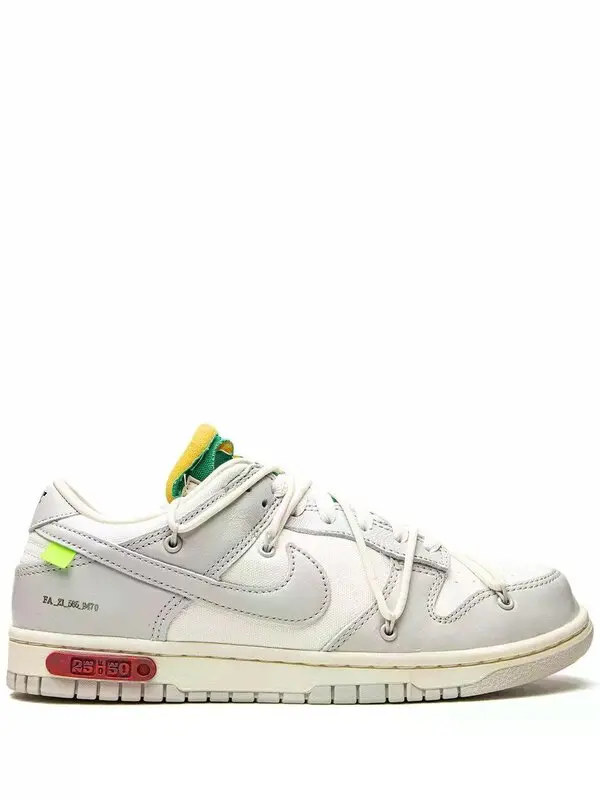 Nike X Off White Dunk Low Sneakers - Grey