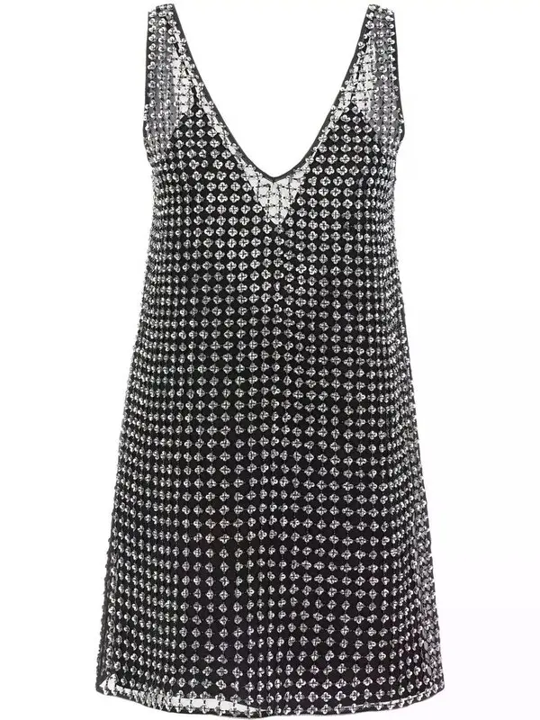 Max Mara Rita Dress Sequined V-neck Sleeveless