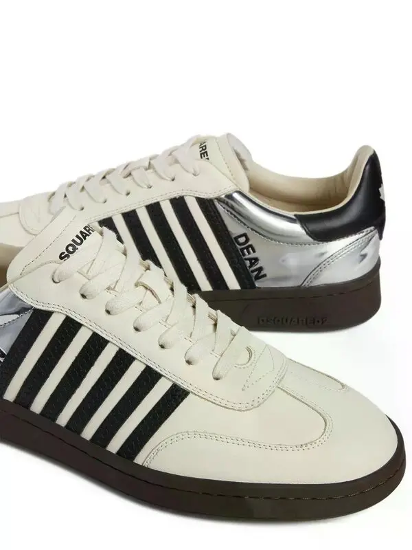 Dsquared2 Leather Lace-up Sneakers - Neutrals