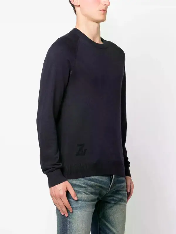 Zadig&Voltaire Thomaso Logo-intarsia Knitted Jumper