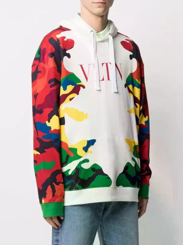 Valentino Garavani Camouflage Print Hoodie