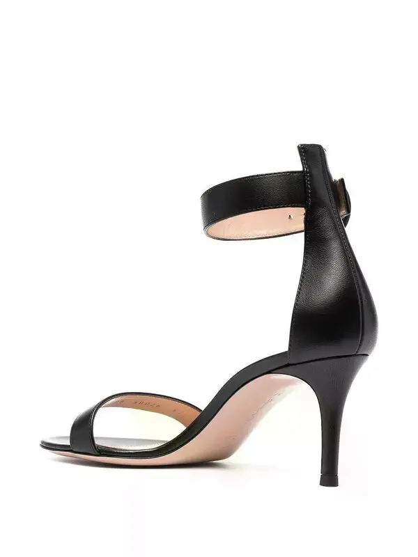 GIANVITO ROSSI Portofino 70mm Leather Sandals - Black