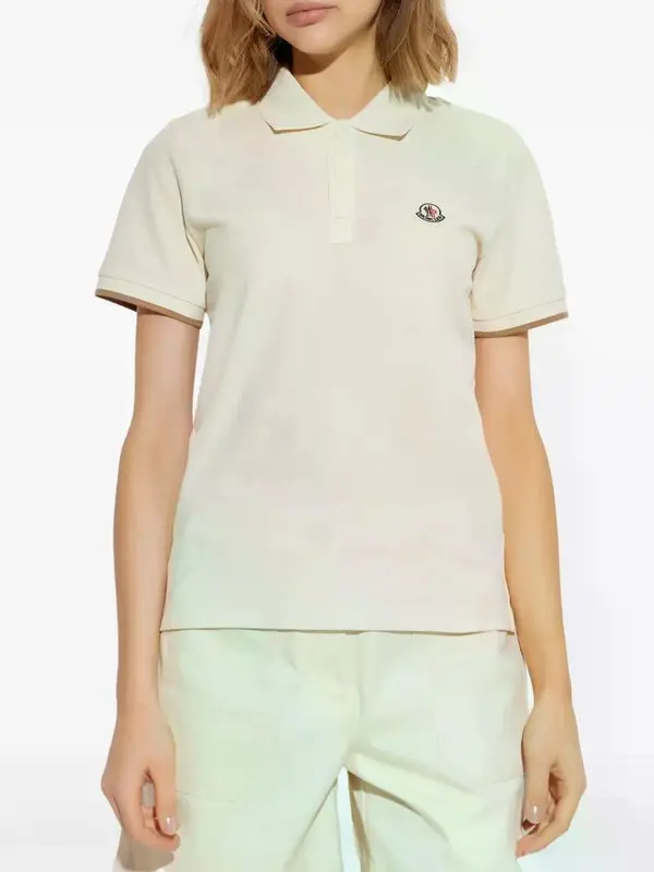 Moncler Logo Patch Piqué Polo Shirt