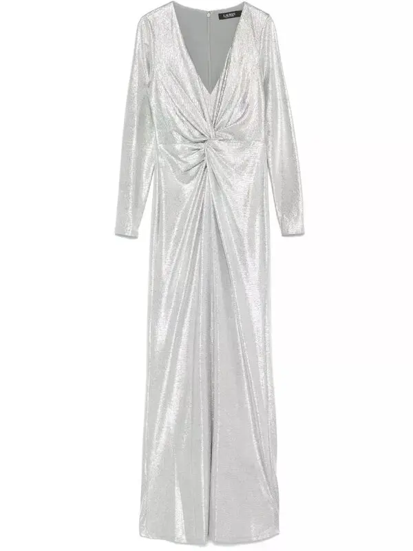Ralph Lauren Twist-detail Gown - Silver