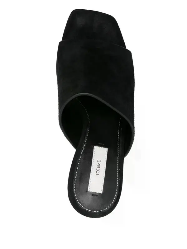 TOTEME 90mm Velour Mules