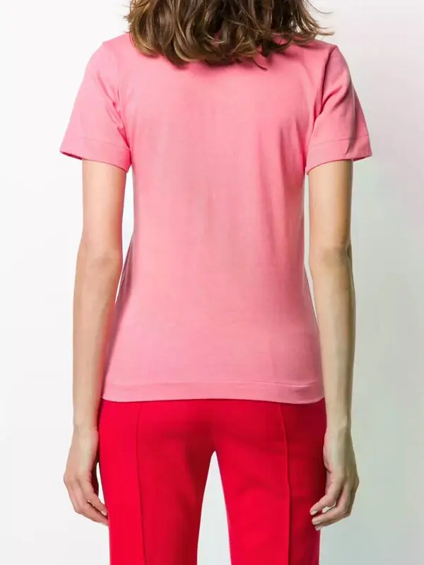 Play Comme Des Garcon Heart Print Round Neck T-shirt