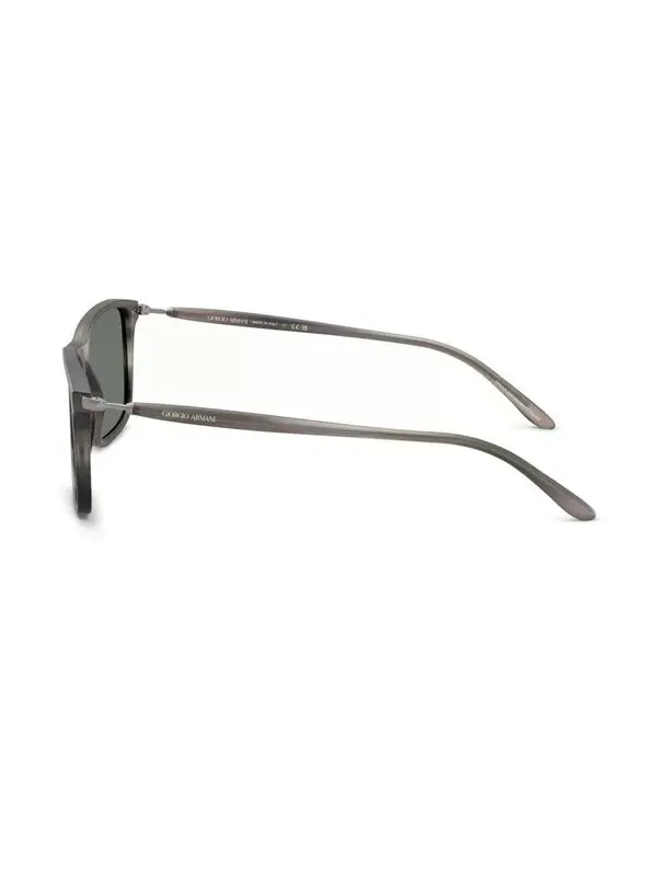 Giorgio Armani Striped Rectangle Sunglasses
