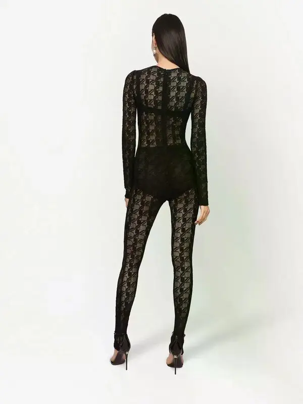 Dolce & Gabbana Semi-sheer Lace Jumpsuit