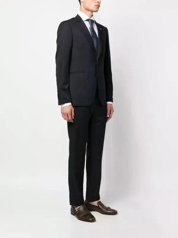 Tagliatore Single-breasted Virgin Wool Suit - Blue