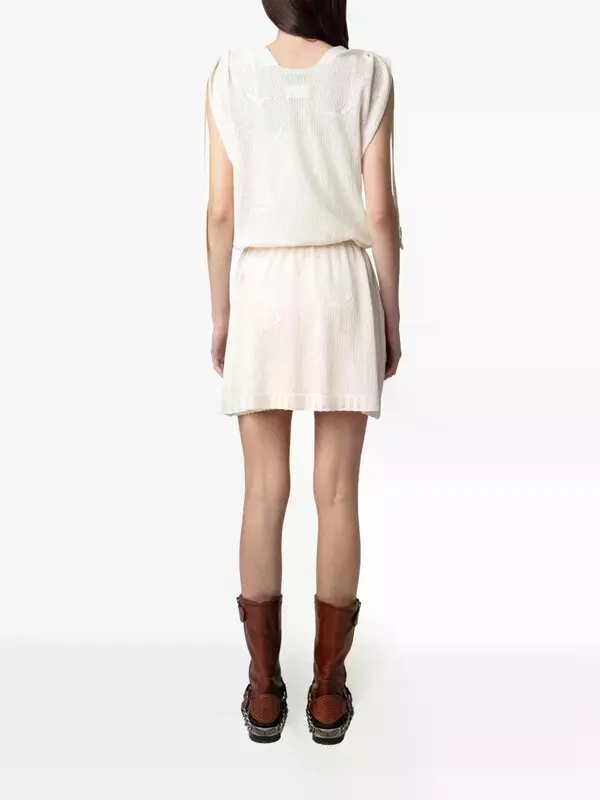 Zadig&Voltaire Alanis Crochet-knit Minidress