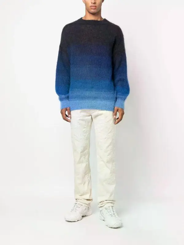 424 Bleach Wash Straight Leg Jeans