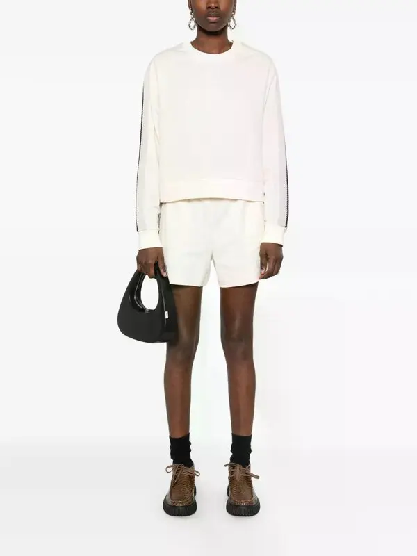 Moncler Knitted-trim Track Shorts - Neutrals