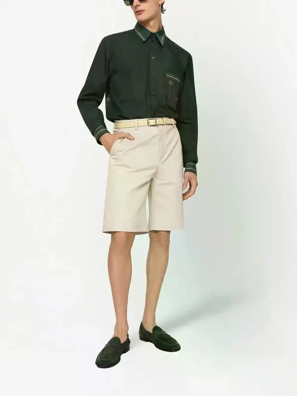 Dolce & Gabbana Logo-tag Stretch-cotton Shorts