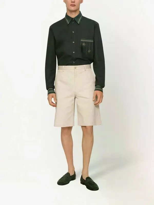 Dolce & Gabbana Logo-tag Stretch-cotton Shorts
