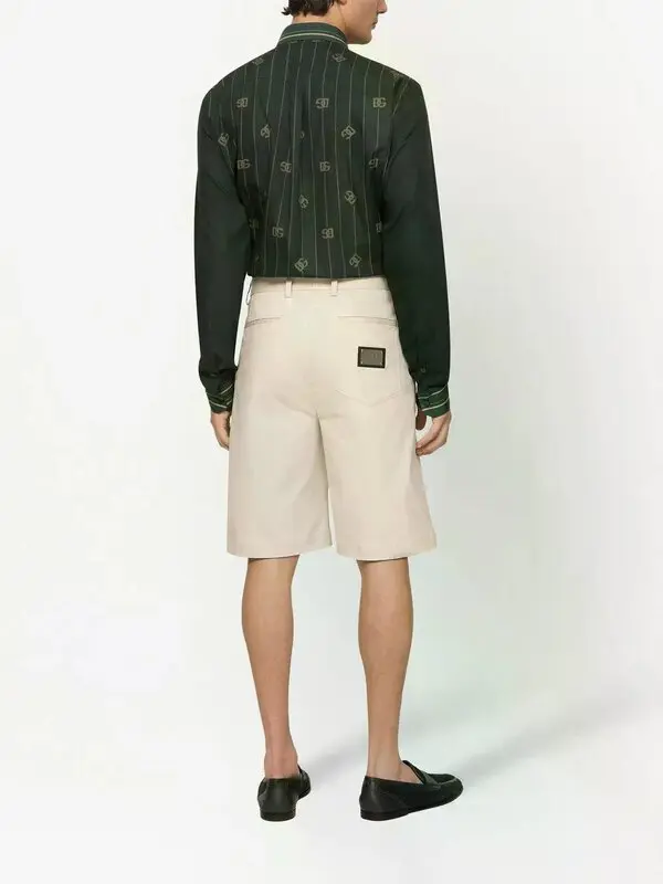 Dolce & Gabbana Logo-tag Stretch-cotton Shorts