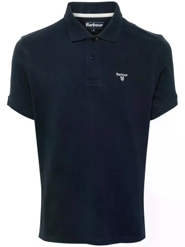 Barbour Logo-embroidered Cotton Polo Shirt - Blue
