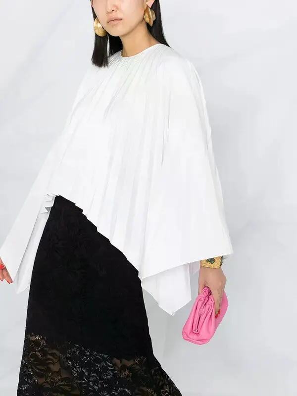 Valentino Garavani Pleated Bell Sleeve Top