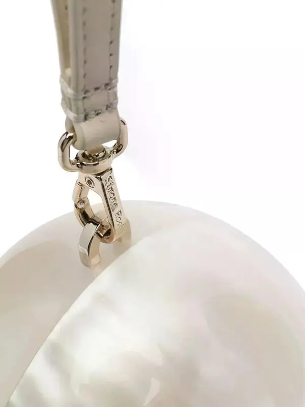 Simone Rocha Faux Pearl Embellished Egg Tote Bag - Neutrals