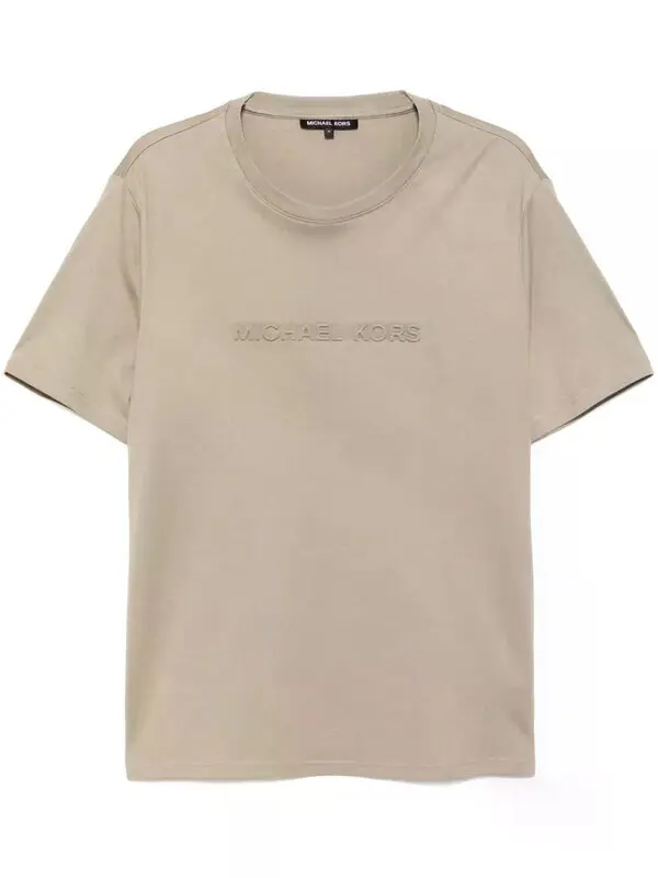 Michael Kors Embroidered Logo T-shirt - Neutrals