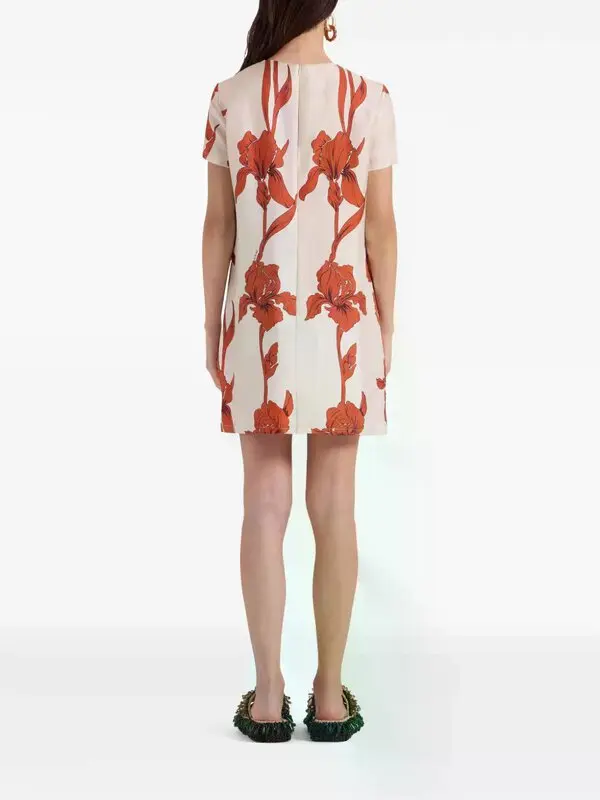 La DoubleJ Swing Mini Dress With Floral Print - Orange