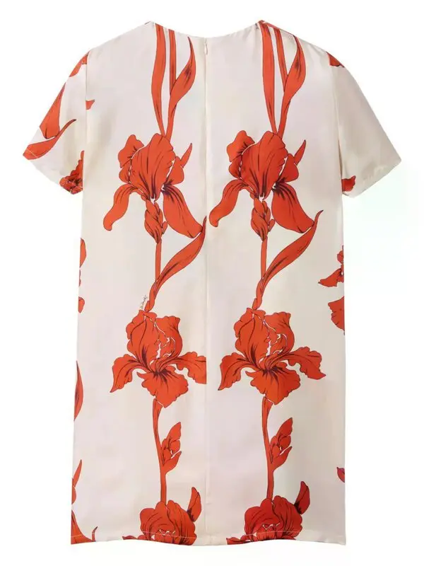 La DoubleJ Swing Mini Dress With Floral Print - Orange