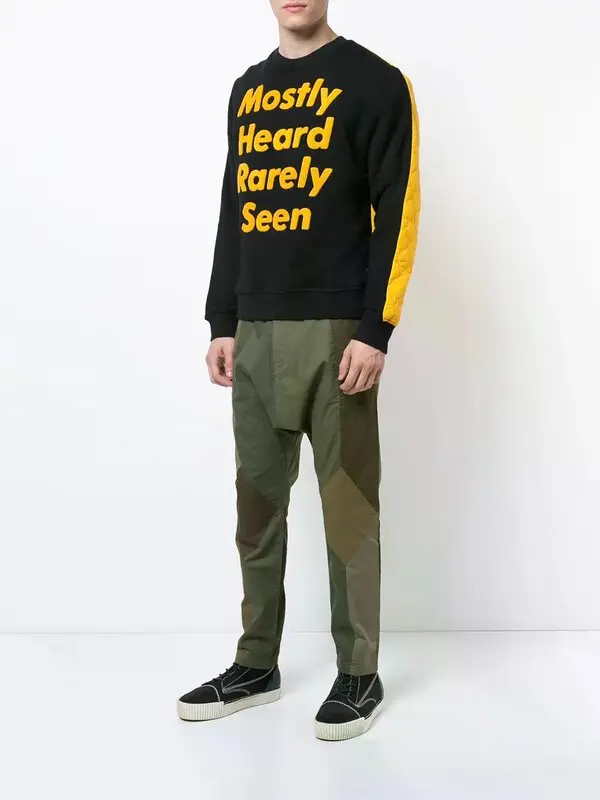 MOSTLY HEARD RARELY SEEN Cotton Blend Logo Print Sweatshirt - Black