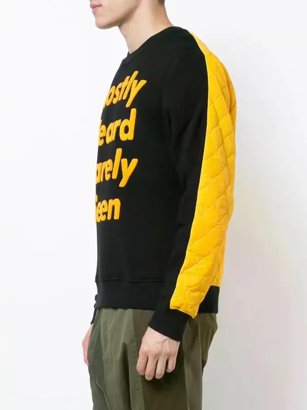 MOSTLY HEARD RARELY SEEN Cotton Blend Logo Print Sweatshirt - Black