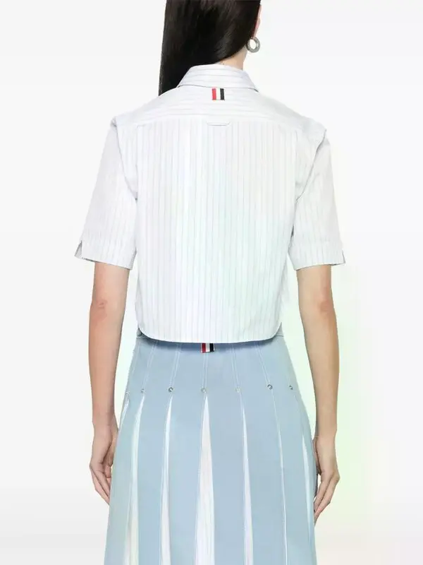 Thom Browne Cropped Striped Button-down Shirt