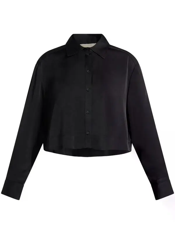 Michael Kors Long-sleeved Satin Shirt - Black