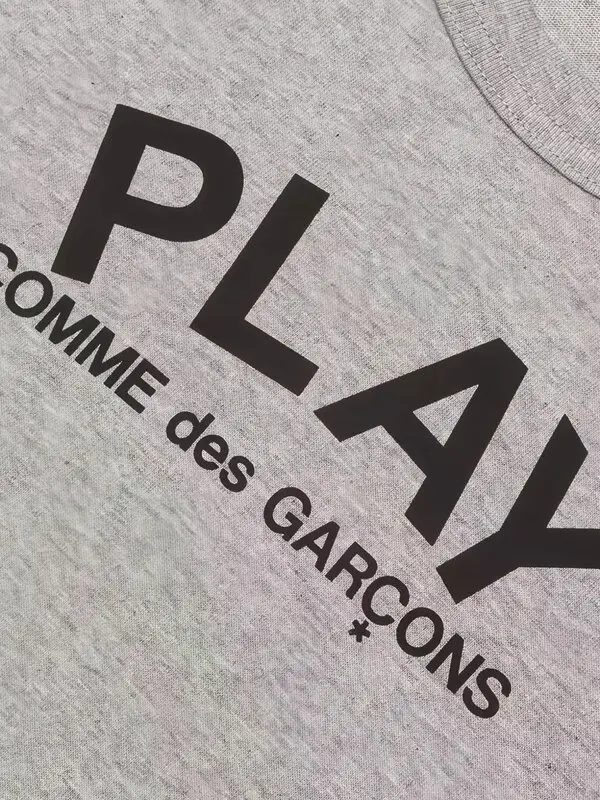 Play Comme Des Garcon Logo Print Crewneck T-shirt