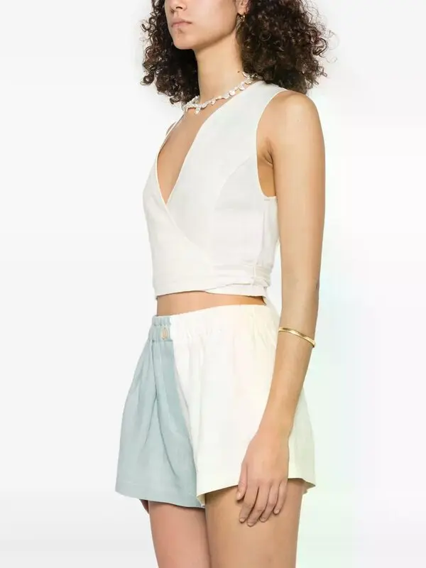 FORTE_FORTE Sleeveless V-neck Wrap Top