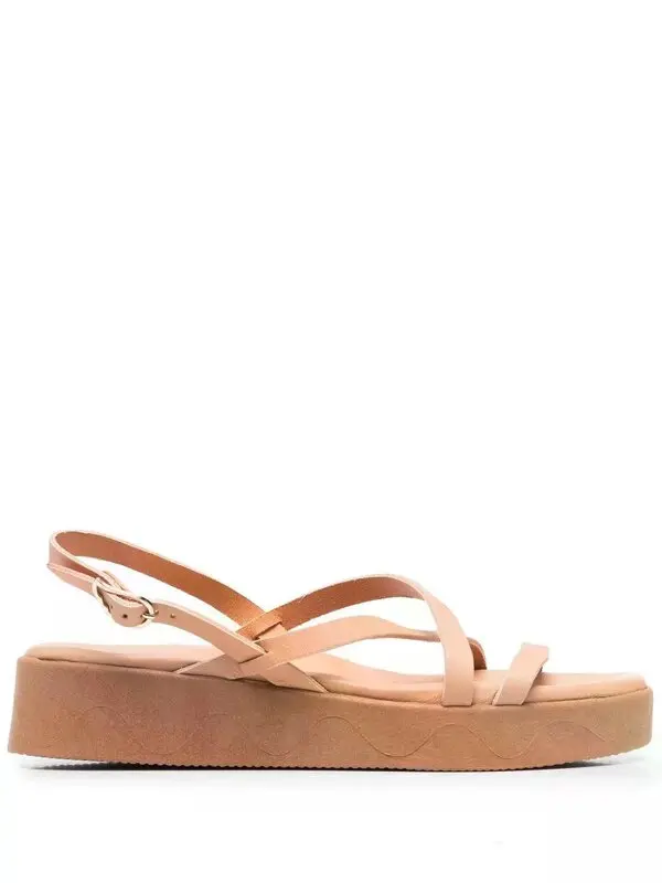 ANCIENT GREEK SANDALS Silia Crossover Strap Sandals - Neutrals