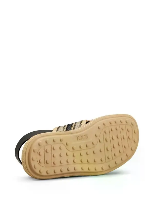 TOD'S Two-tone Woven Sandals - Neutrals