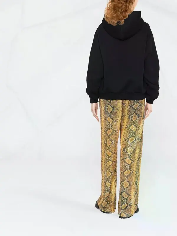 Gcds Sequin Embellished Snakeskin Print Wide Leg Trousers