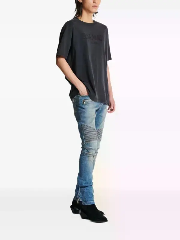 Balmain Vintage Embroidered T-shirt - Grey