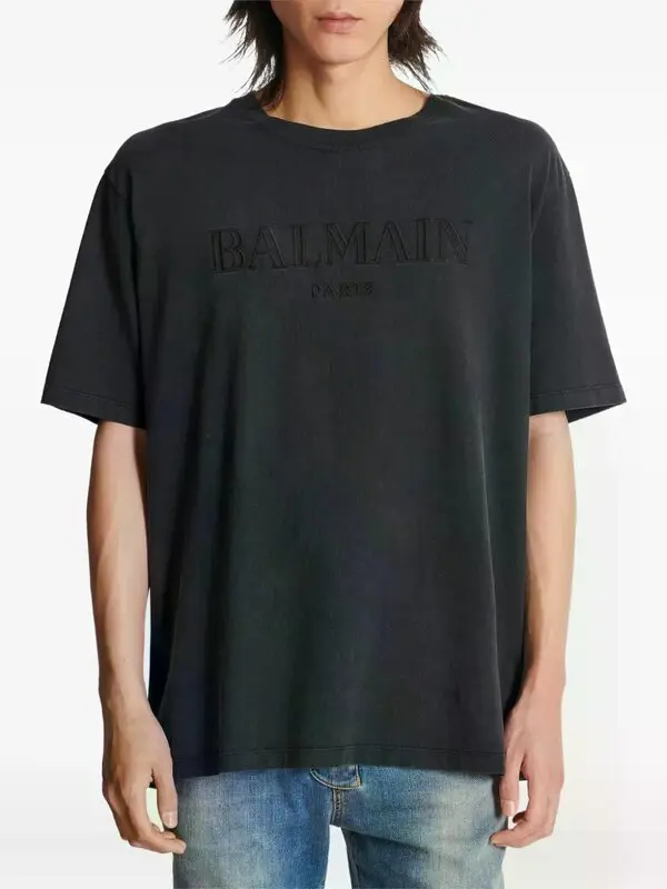 Balmain Vintage Embroidered T-shirt - Grey