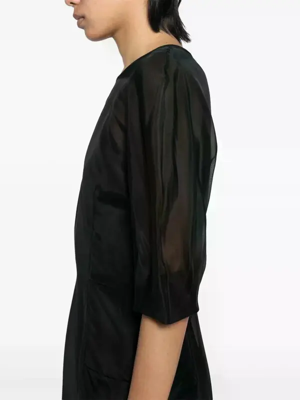 Gabriela Hearst Silk Puff Sleeve Maxi Dress