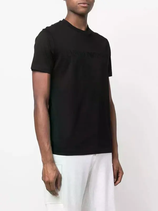 Emporio Armani Logo-print Short-sleeved T-shirt - Black