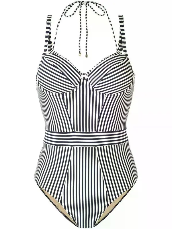 Marlies Dekkers Holi Vintage Plunge Balcony One-piece Swimsuit - Blue