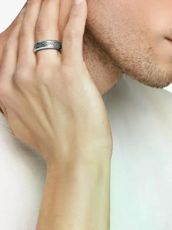 David Yurman Sterling Cable Inset Band Ring