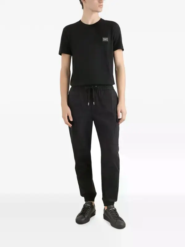Dolce & Gabbana Cotton T-shirt With Branded Tag - Blue