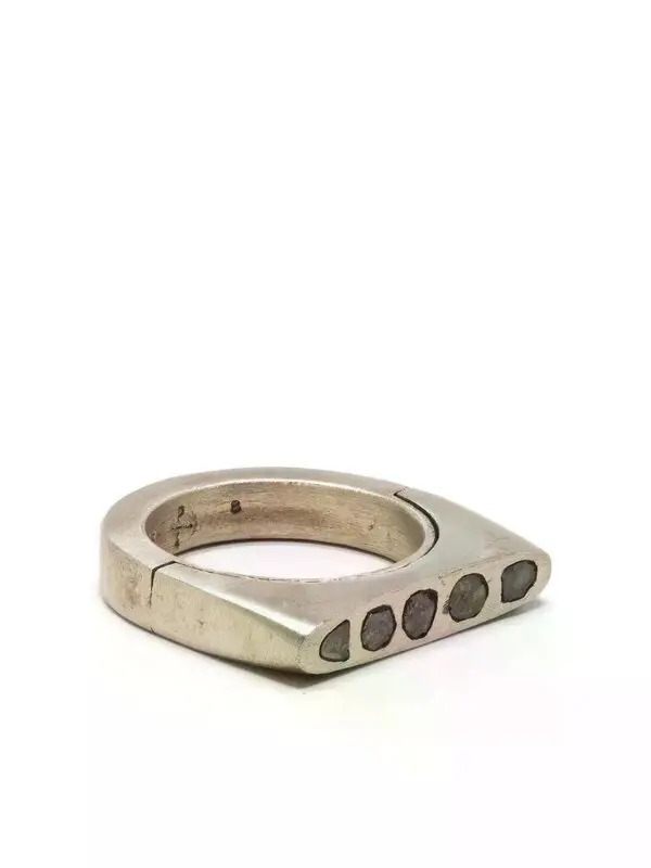 PARTS OF FOUR Sistema Mega Pavé Ring - Silver