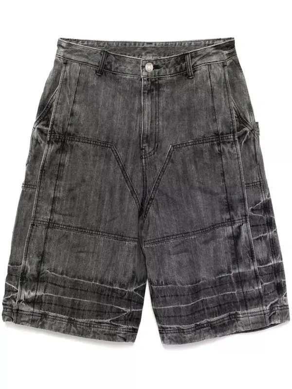 JUUN.J Acid Wash Denim Shorts