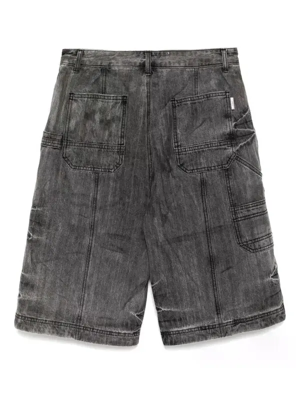 JUUN.J Acid Wash Denim Shorts
