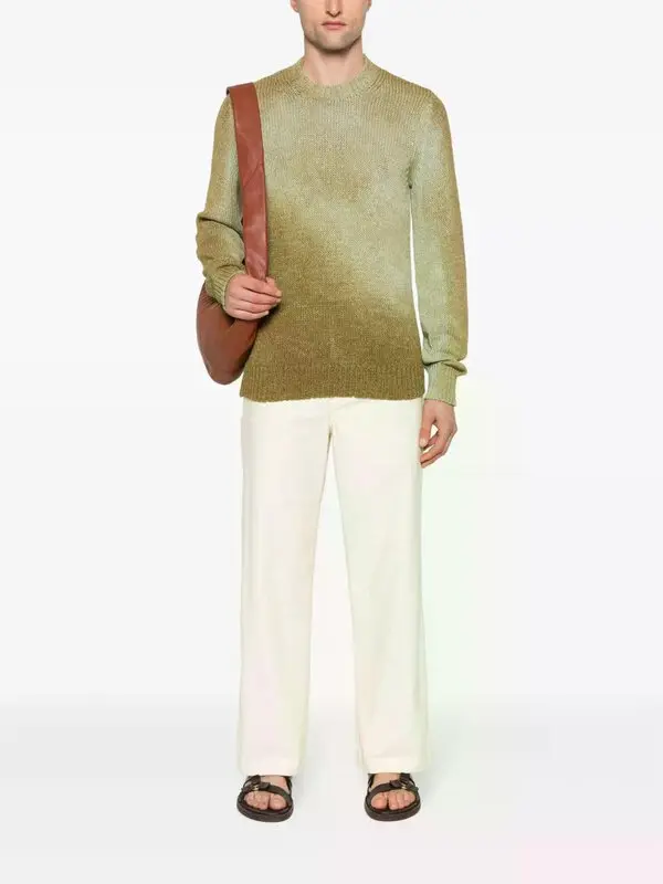 ROBERTO COLLINA Chevron-knit Crew-neck Jumper