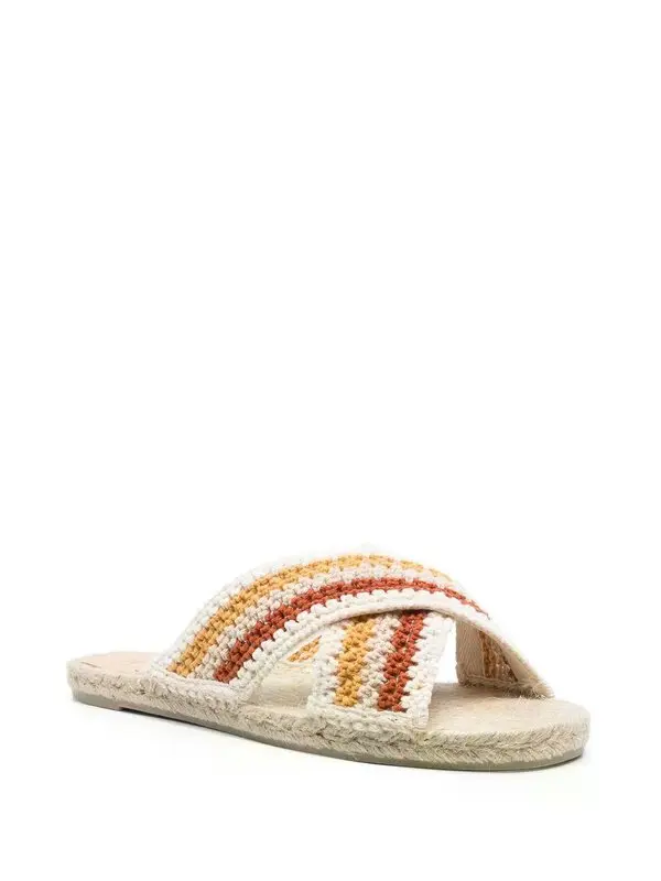 CastaÑer Crossover Strap Raffia Espadrilles