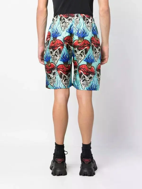 Philipp Plein Love Tattoo Silk Shorts